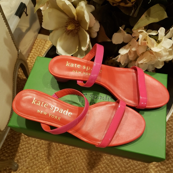 kate spade | Shoes | Kate Spade Palm Springs Patent Sandal Sz 8 Punk ...